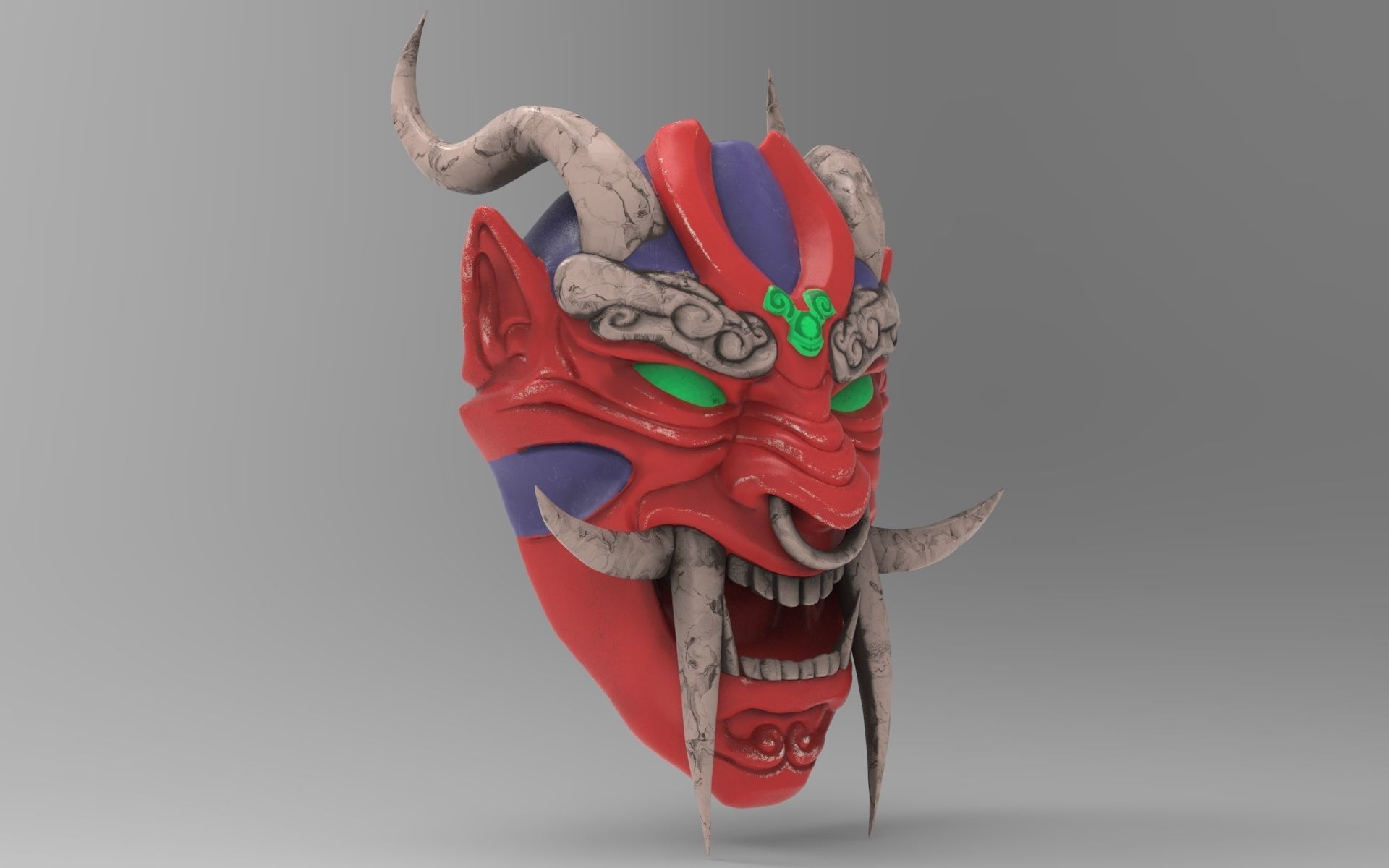 3D model Oni Mask VR / AR / low-poly | CGTrader