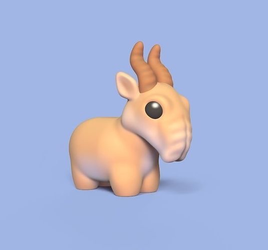 Saiga toy goat 3D model 3D printable | CGTrader