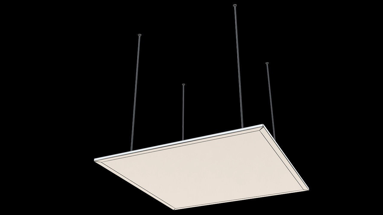 square led panel hanging lamp 3D model | CGTrader