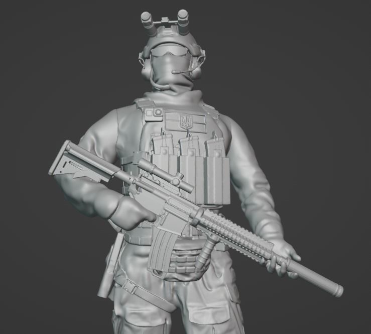 Ukrainian SSO Soldier figure modern warrior ready to print 3D model 3D ...