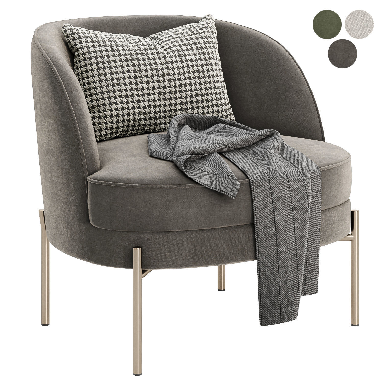 Kathrene Upholstered Accent Chair 3D model | CGTrader