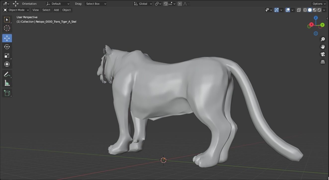 3D model Tiger Base Mesh For games and animation VR / AR / low-poly ...