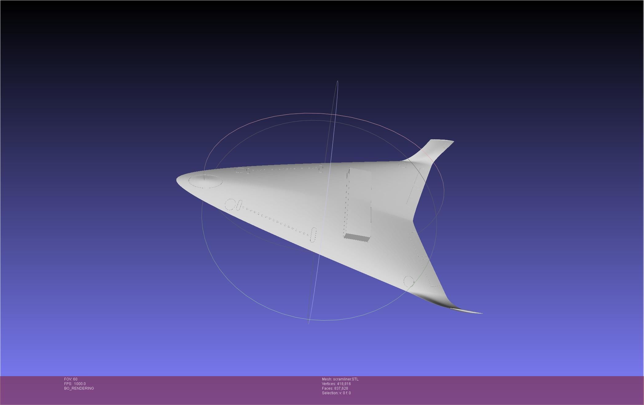 Hypersonic Scramjet Airliner Concept Printable Miniature 3D model 3D ...