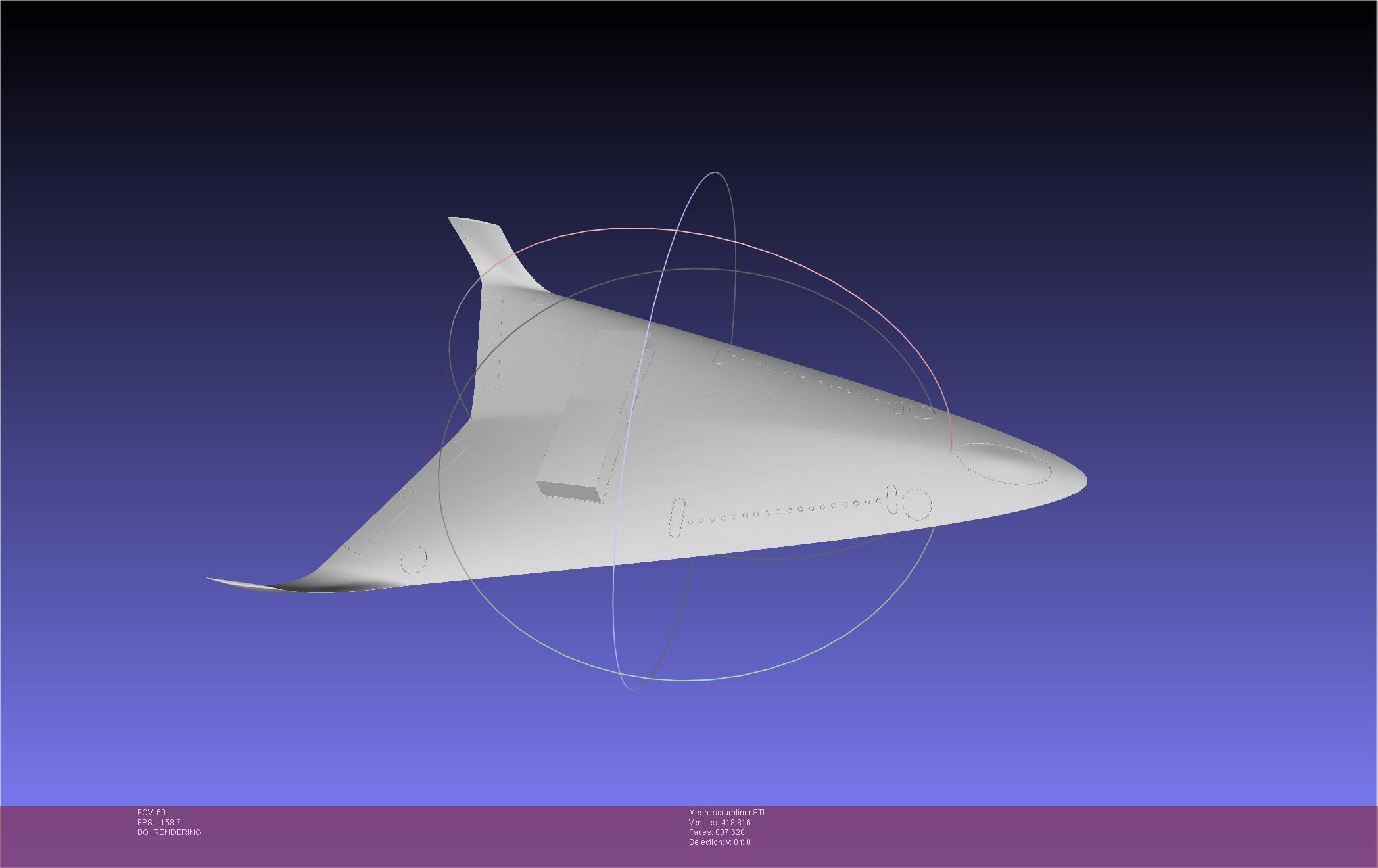 Hypersonic Scramjet Airliner Concept Printable Miniature 3D model 3D ...