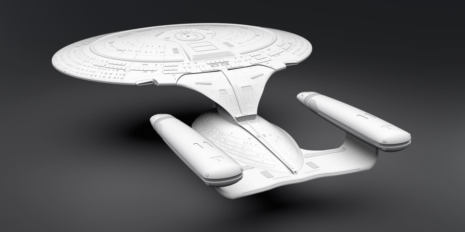 Enterprise D scale model 3D model 3D printable | CGTrader