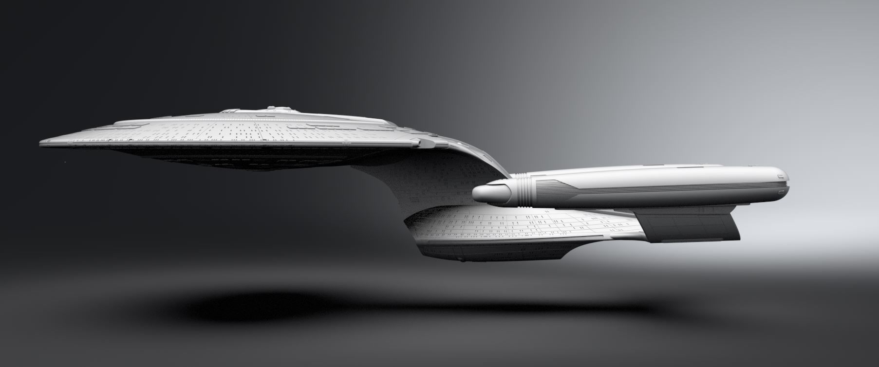 Enterprise D scale model 3D model 3D printable | CGTrader