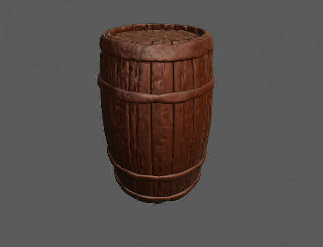 Wooden Barrel 3D Print free 3D model 3D printable | CGTrader