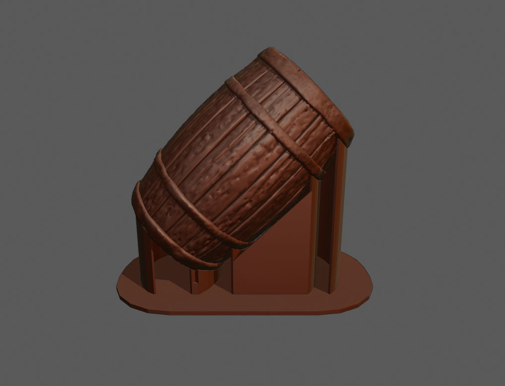 Wooden Barrel 3D Print free 3D model 3D printable | CGTrader