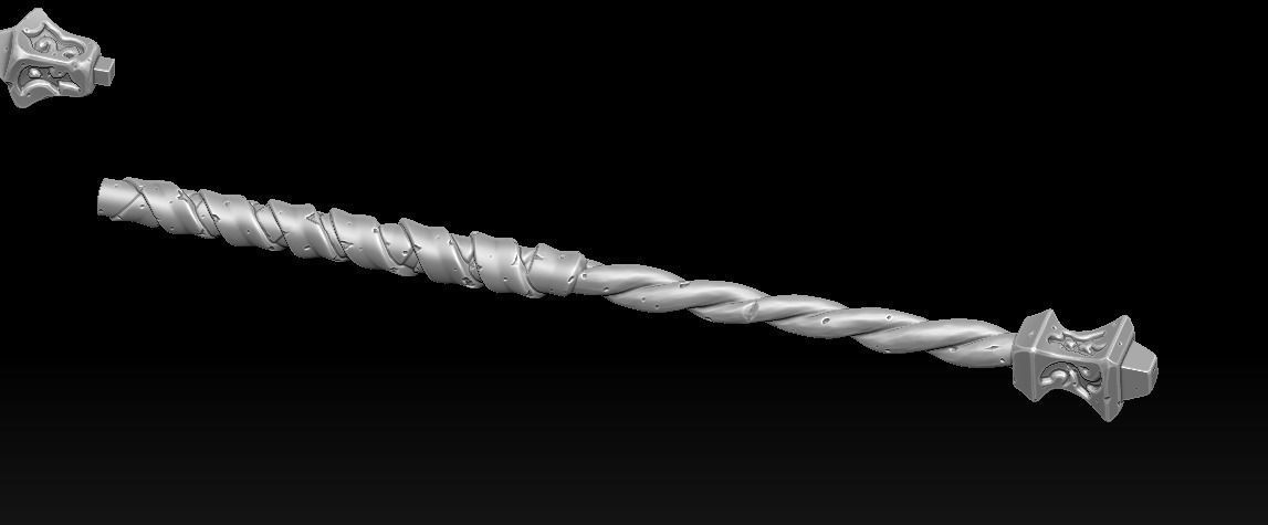 Rune staff 3d print 3D model 3D printable | CGTrader