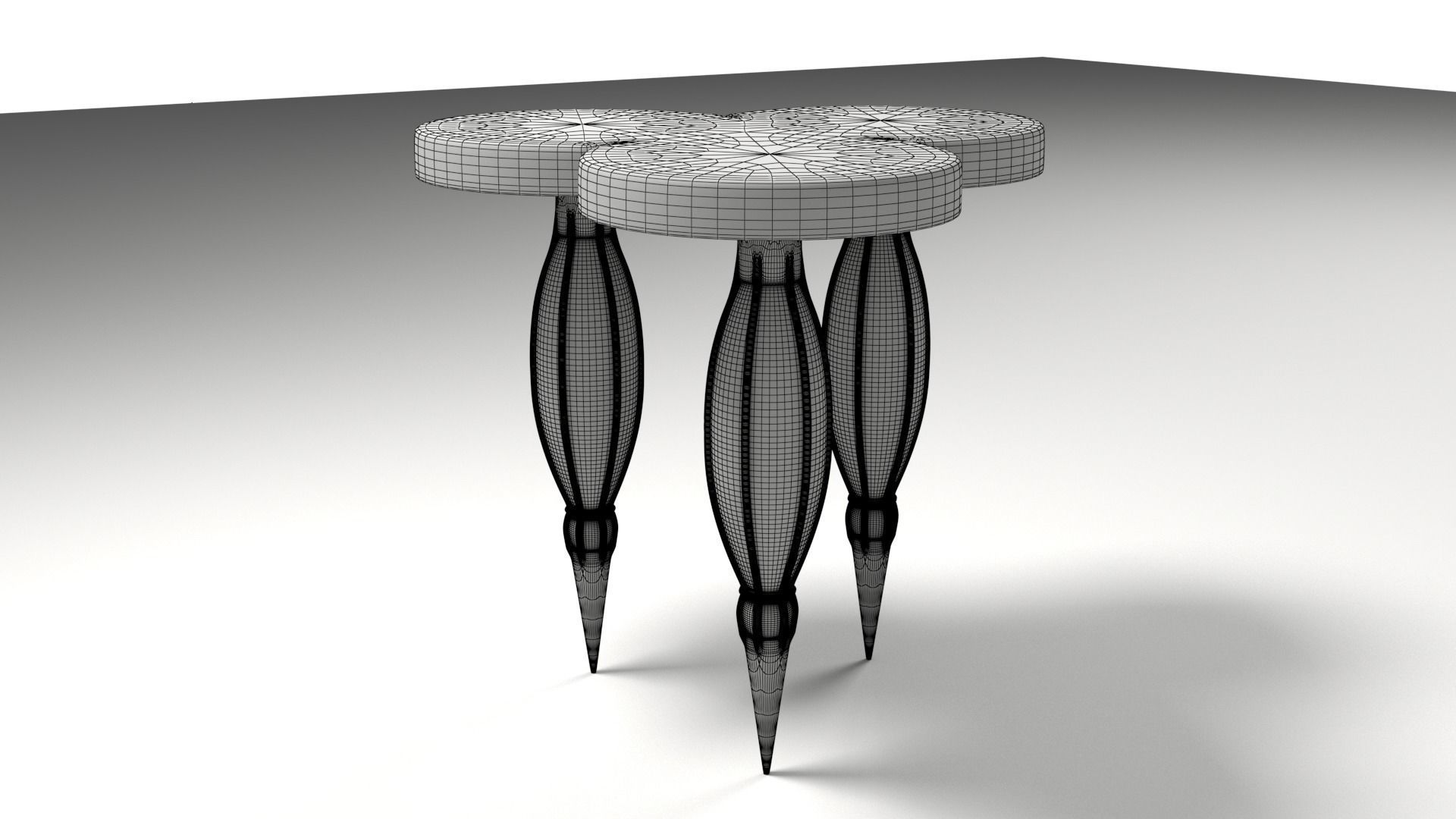 Rounded Table 3D model | CGTrader