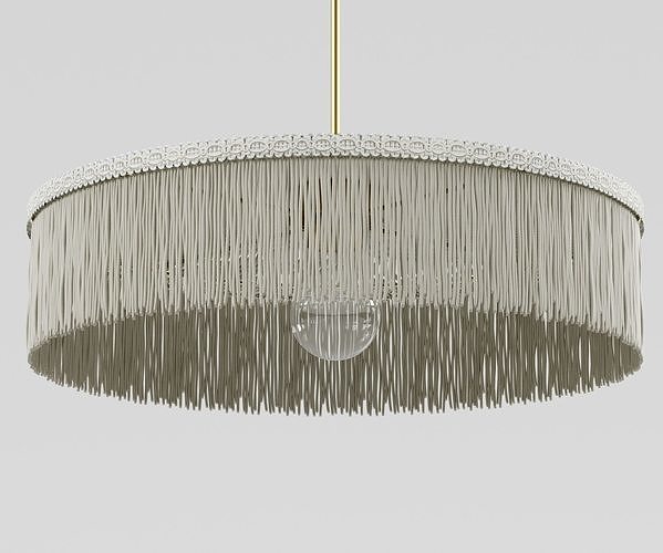 Fringed Parasol Pendant Light by Honore 3D model | CGTrader