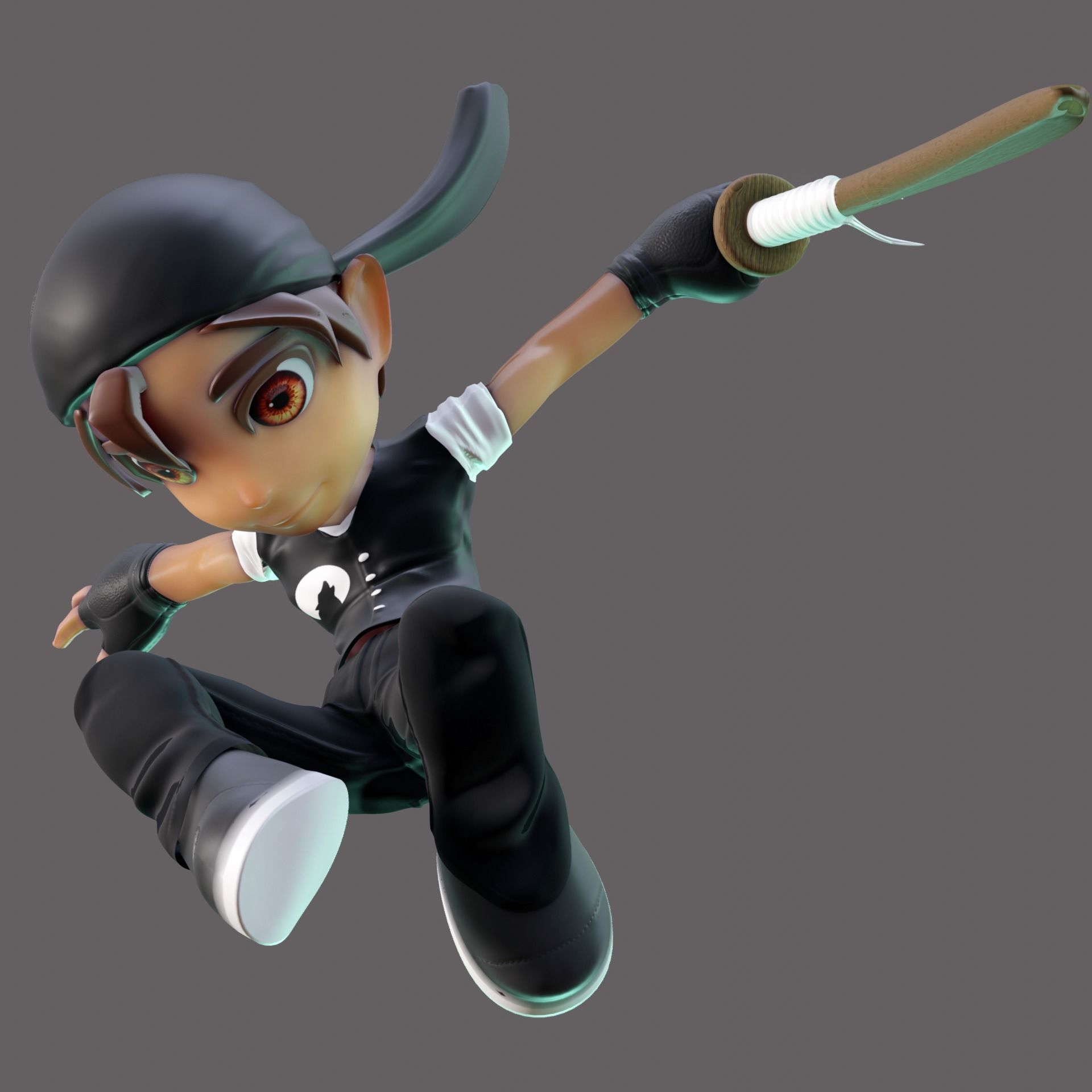 3D model stylized anime boy half chibi character - Perfect to game ...