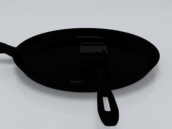 3D model Fry Pan with spoon VR / AR / low-poly | CGTrader