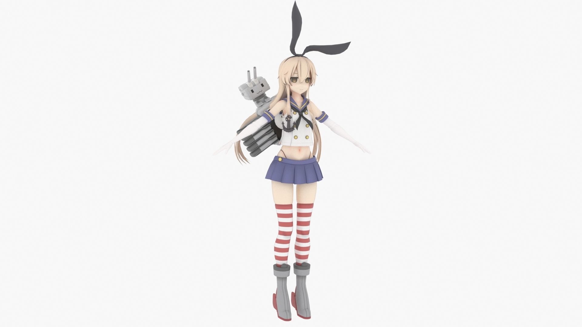 Shimakaze - Kantai Collection 3D model | CGTrader