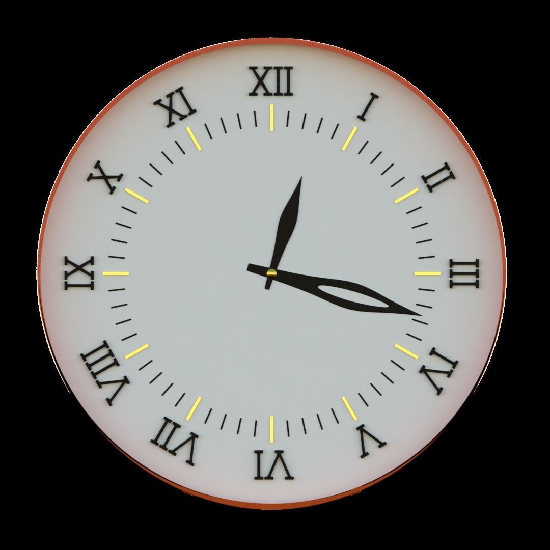 Simple clock with Roman numbers free VR / AR / low-poly 3D model | CGTrader