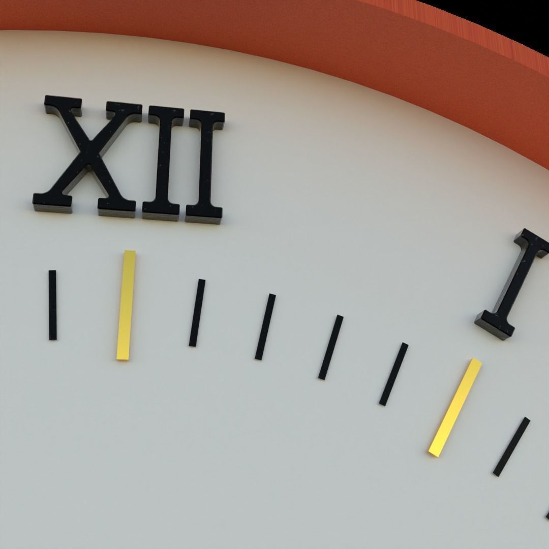 Simple clock with Roman numbers free VR / AR / low-poly 3D model | CGTrader