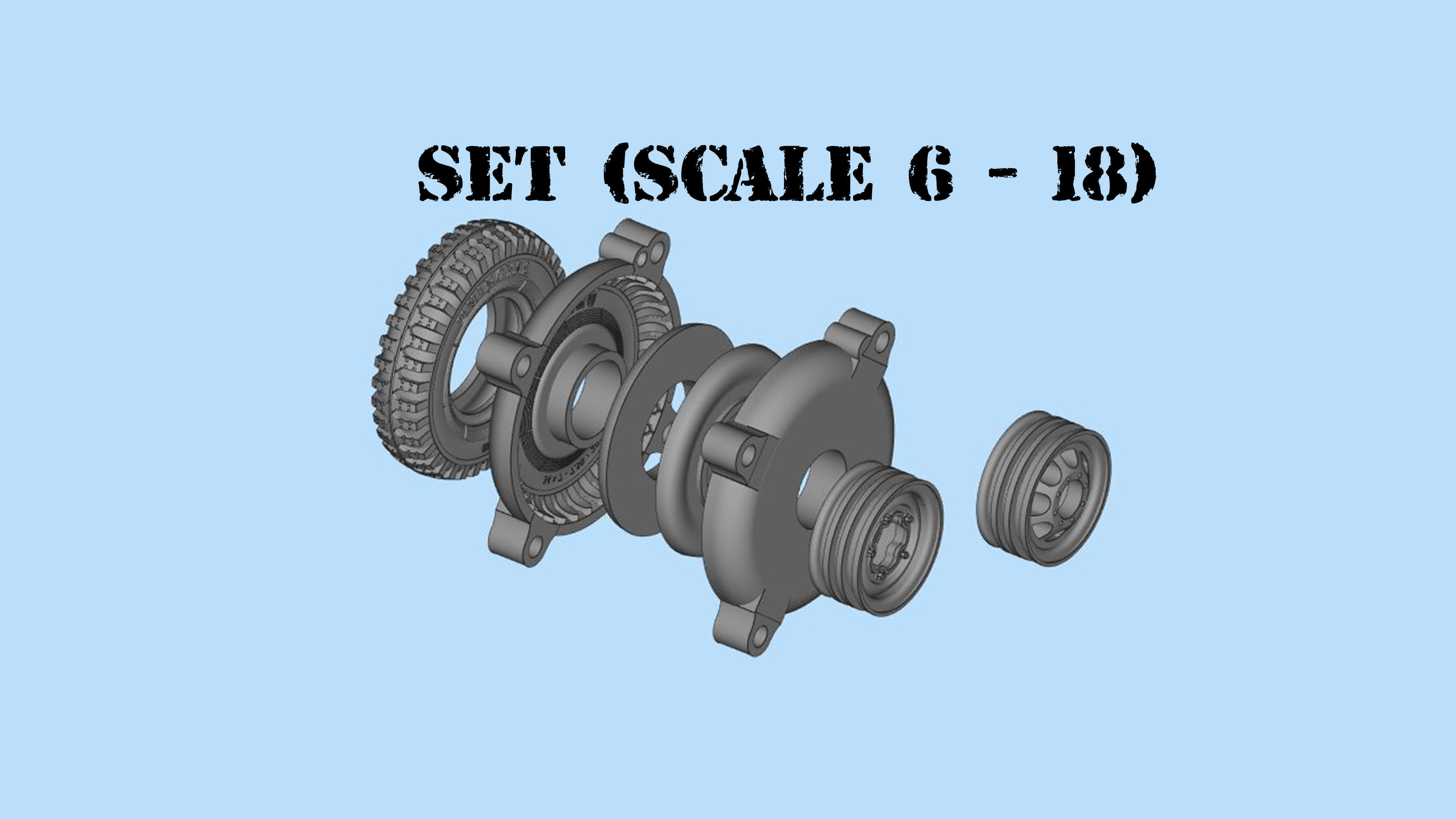 WWII German Kubel Wagen or Blitz Mold Rims Tires files 3D model 3D ...