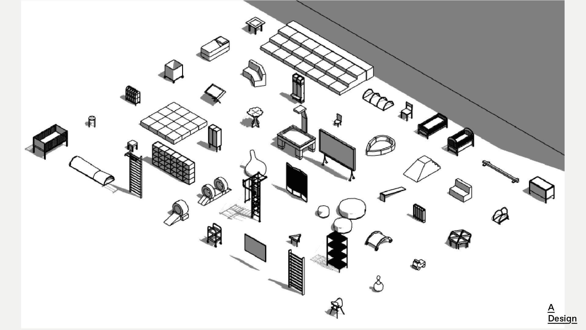Equipment for Kindergarten - Pack of revit families 3D model | CGTrader