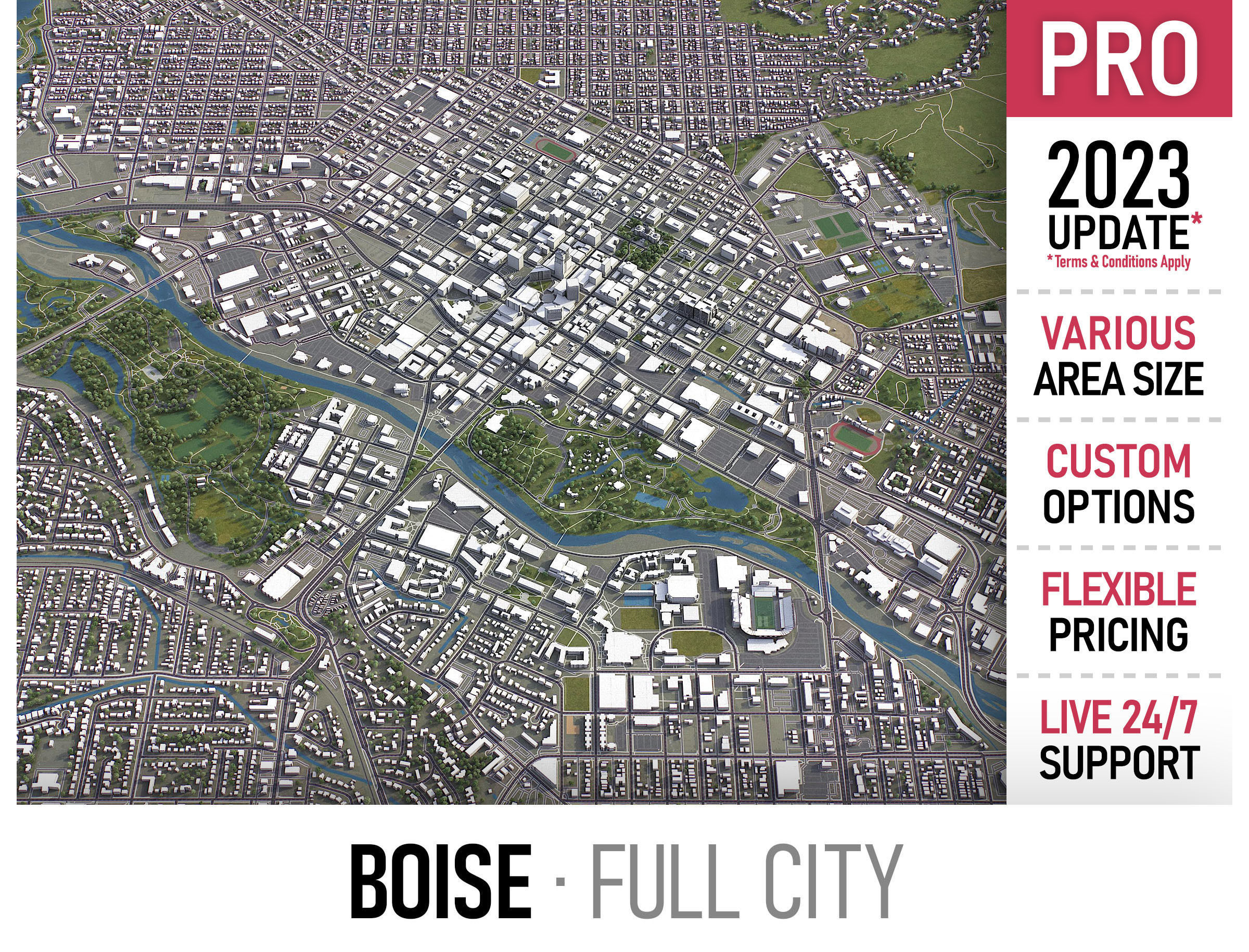 3D model Boise VR / AR / low-poly | CGTrader