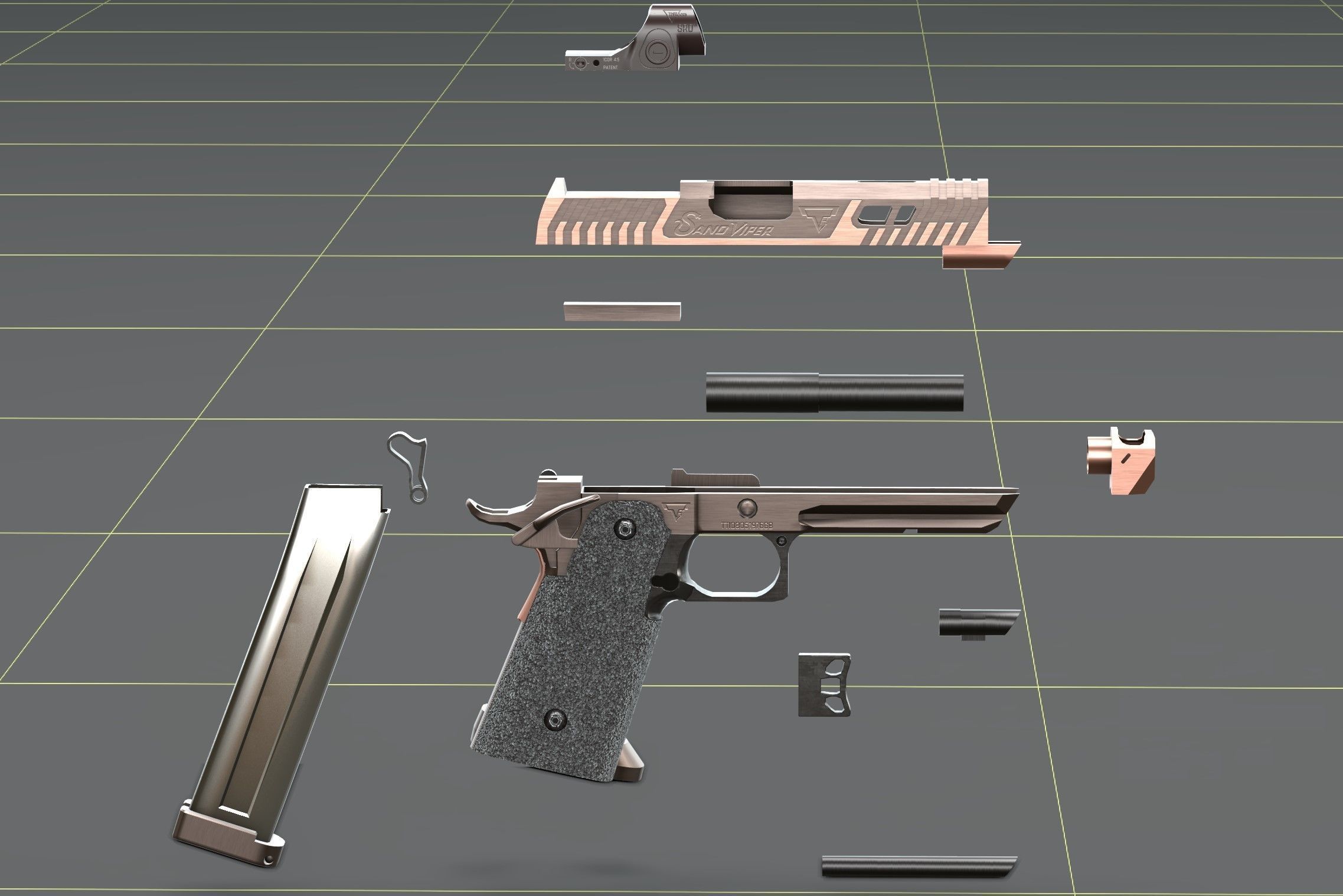 3D model TTI - Taran Tactical Innovations - Sand Viper VR / AR / low ...