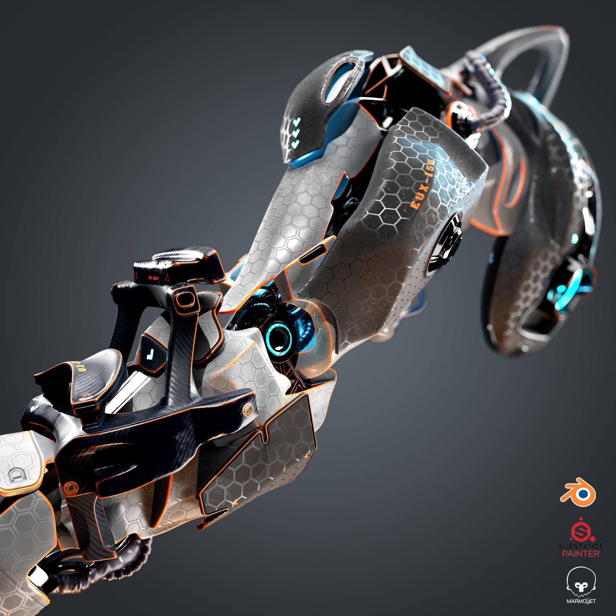 Sci-Fi Mechanical Arm 3D model | CGTrader