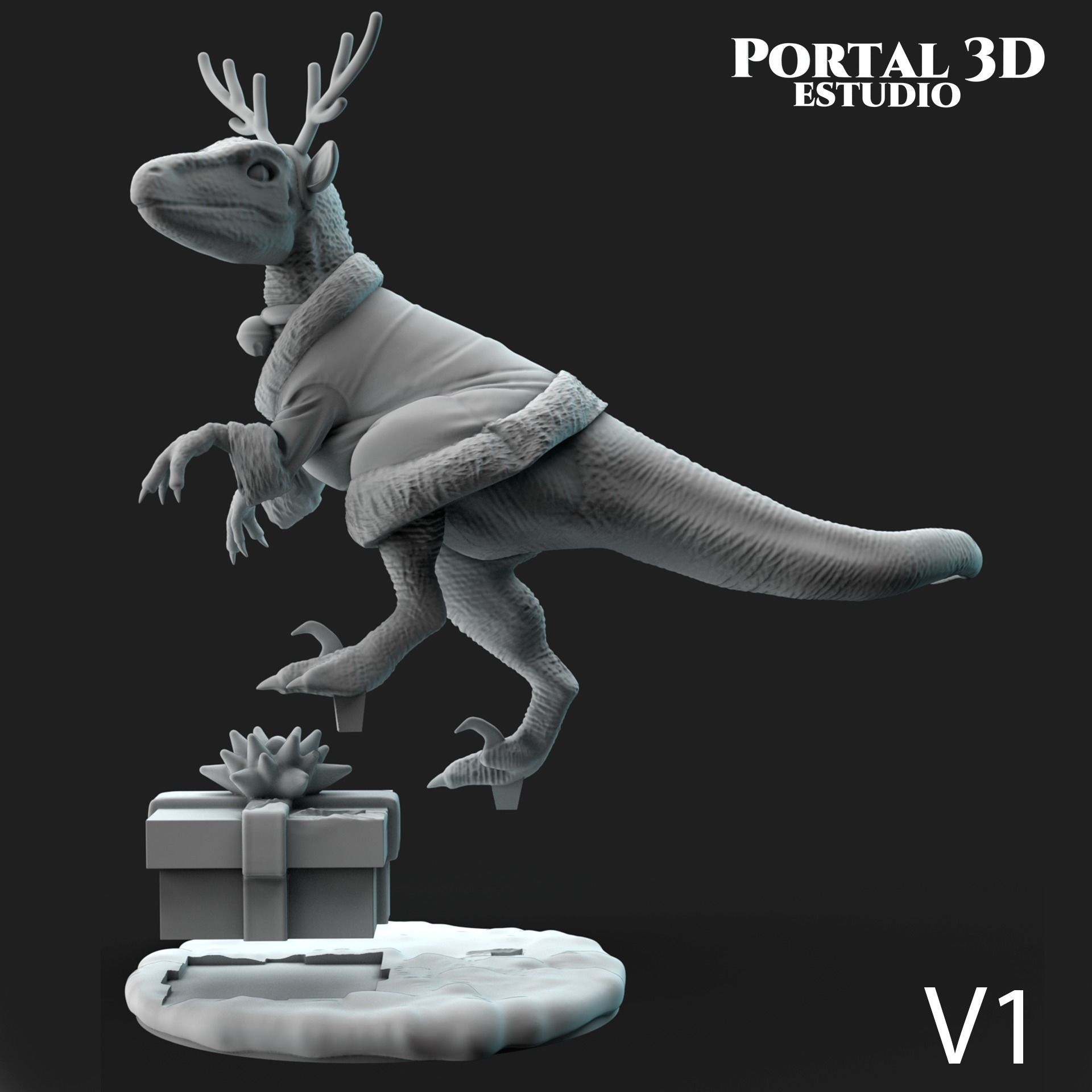 JURASSIC RUDOLPH 3D model 3D printable | CGTrader