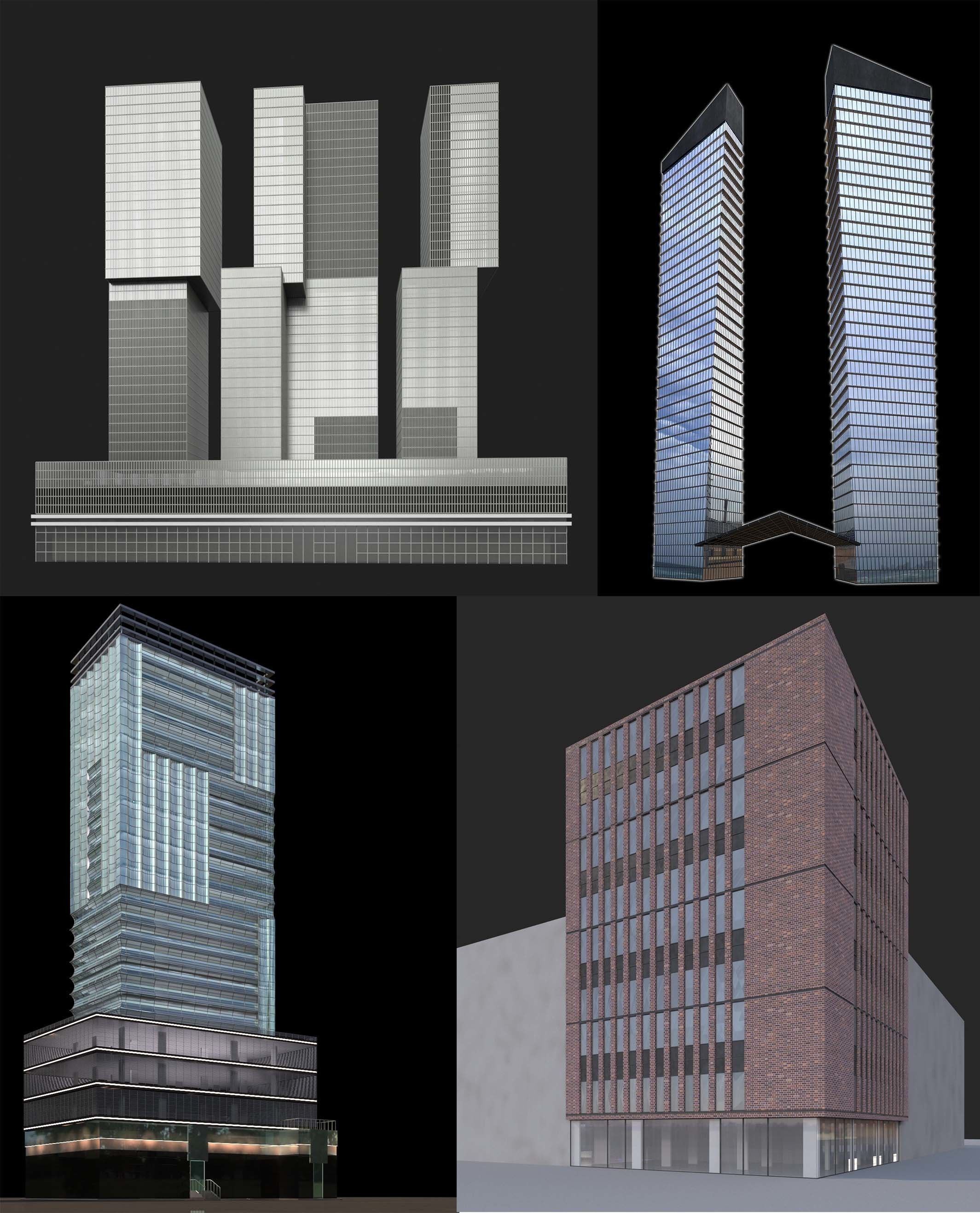 Modern administrative Buildings 3D Model Collection | CGTrader