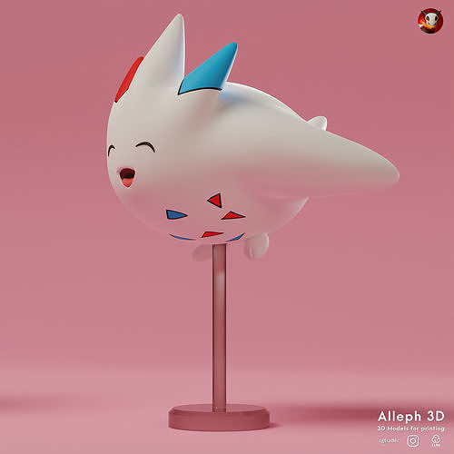 Pokemon togekiss 3D model 3D printable | CGTrader
