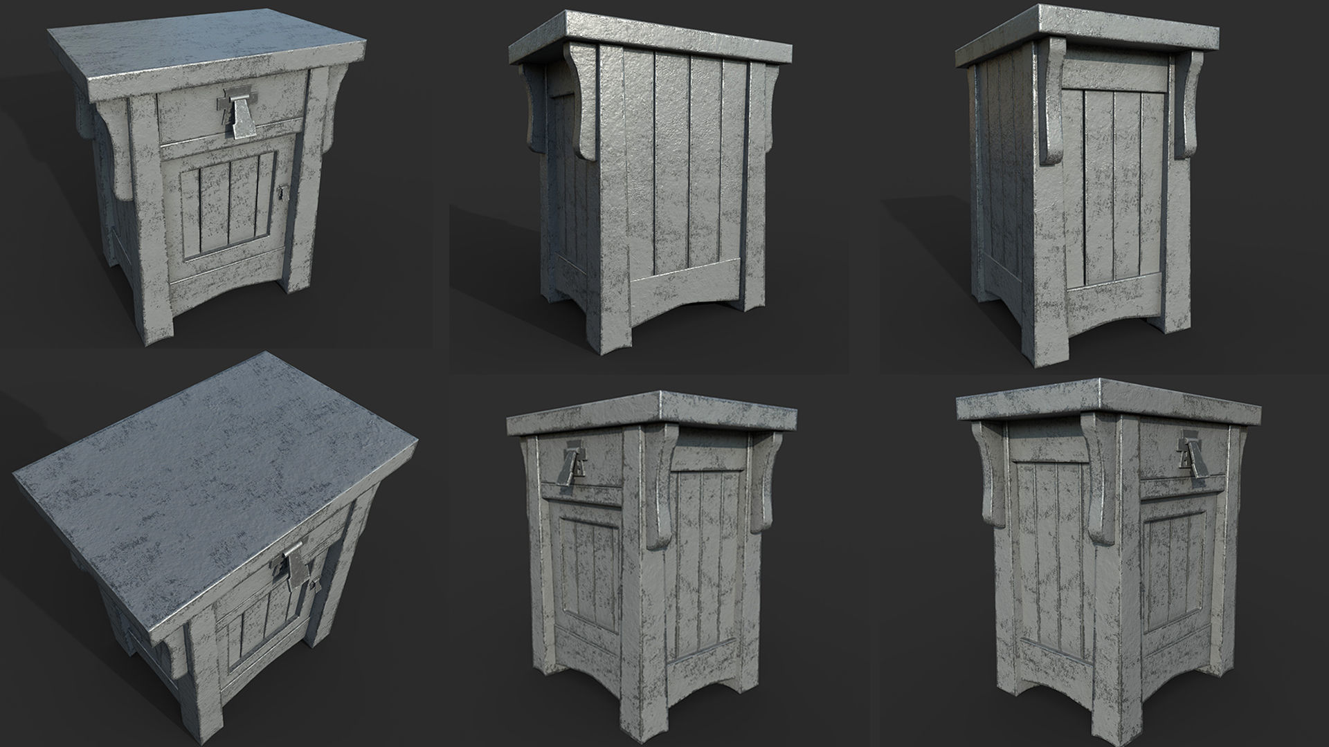 3D model Old Metal Almira VR / AR / low-poly | CGTrader