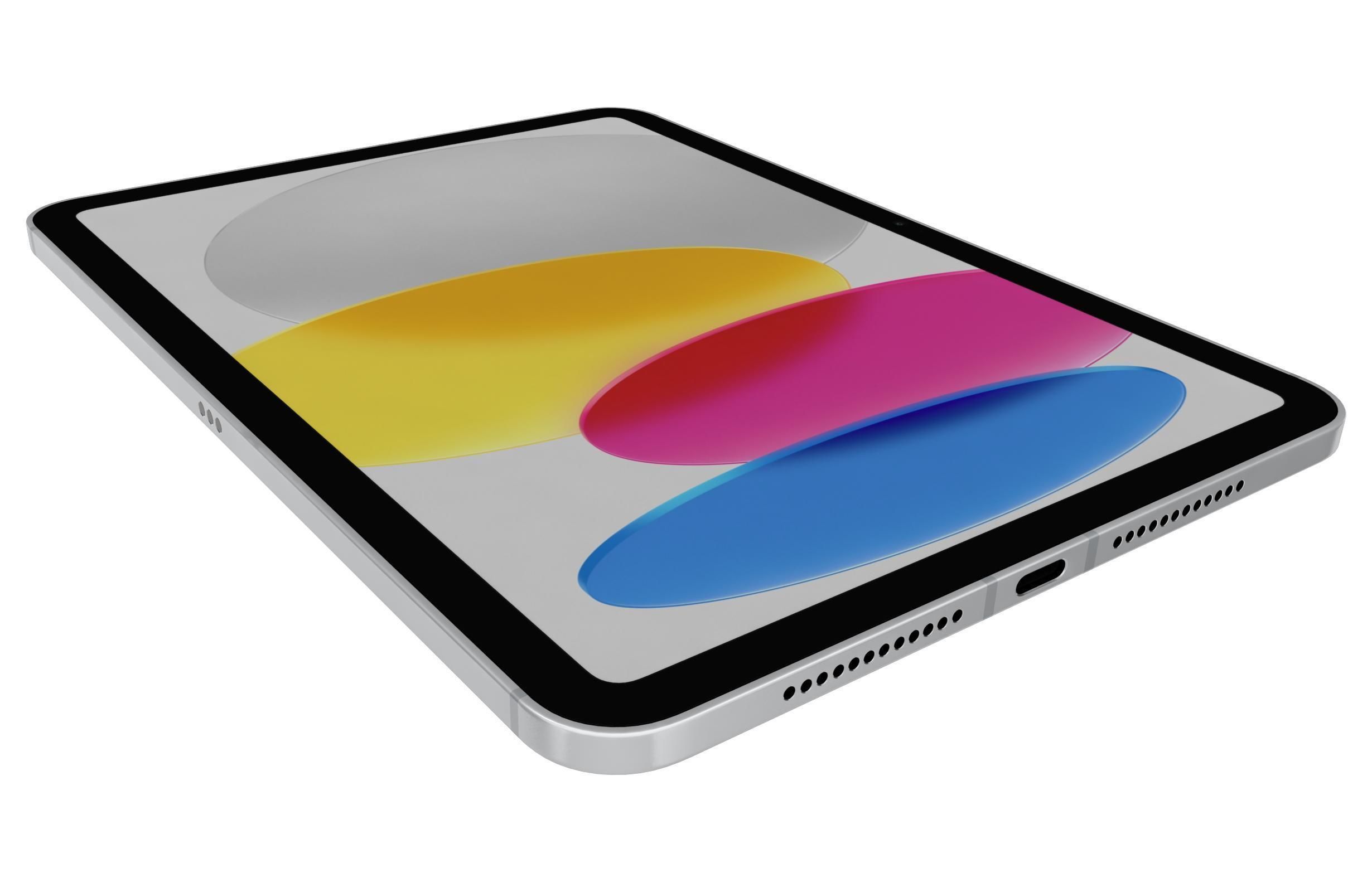 Apple iPad 2022 10th Gen WiFi-Cellular Silver 3D model | CGTrader