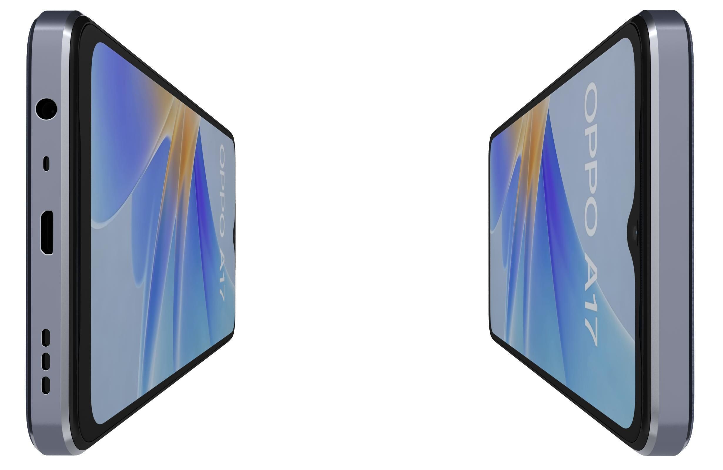 OPPO A17 Blue 3D model | CGTrader