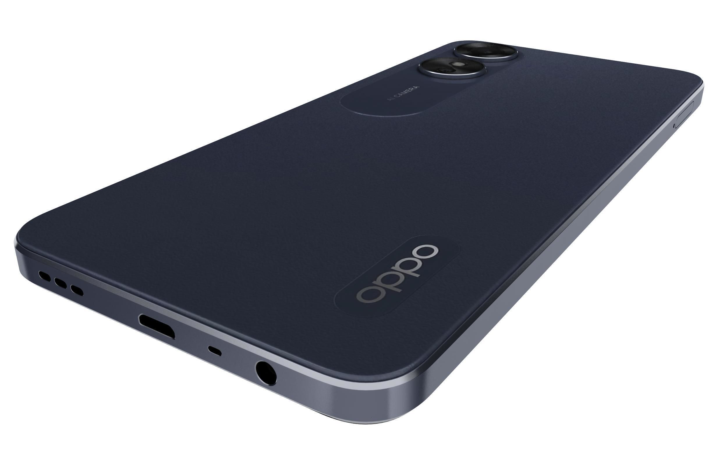 OPPO A17 Blue 3D model | CGTrader