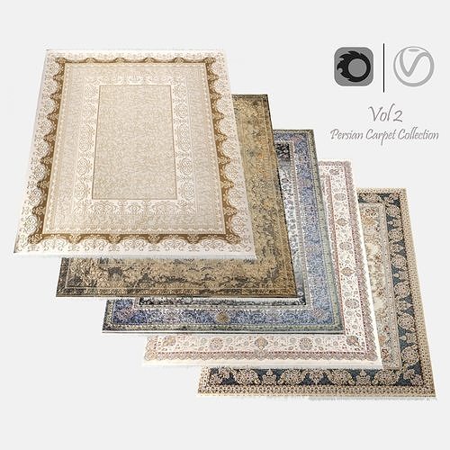 3D model Persian Carpet Collection-vol2-4k texture VR / AR / low-poly ...