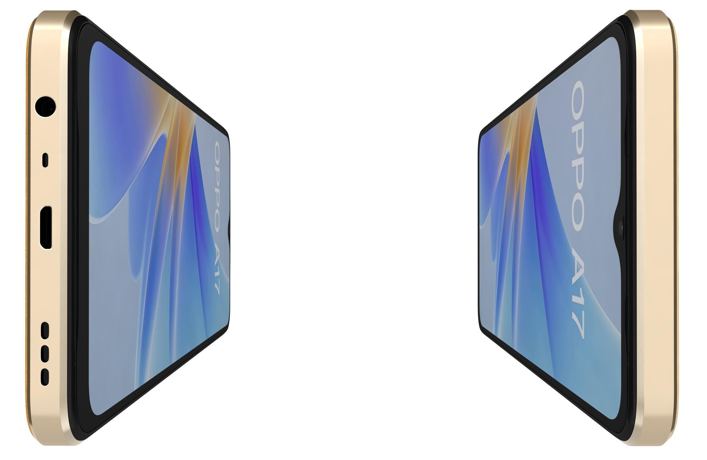 OPPO A17 Gold 3D model | CGTrader