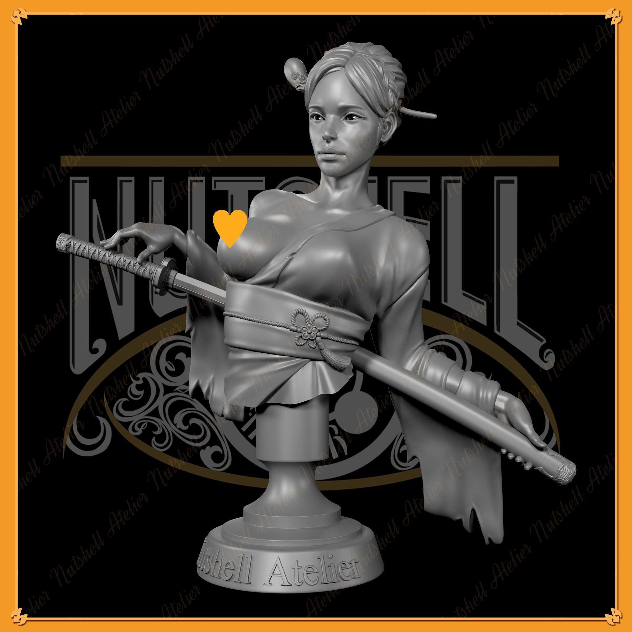 Nutshell Atelier - Assassin 02 - Bust - NSFW 3D model 3D printable | CGTrader