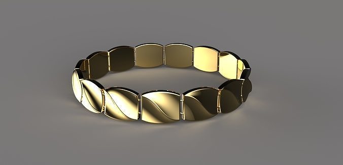 Bracelet gold ring free 3D model | CGTrader