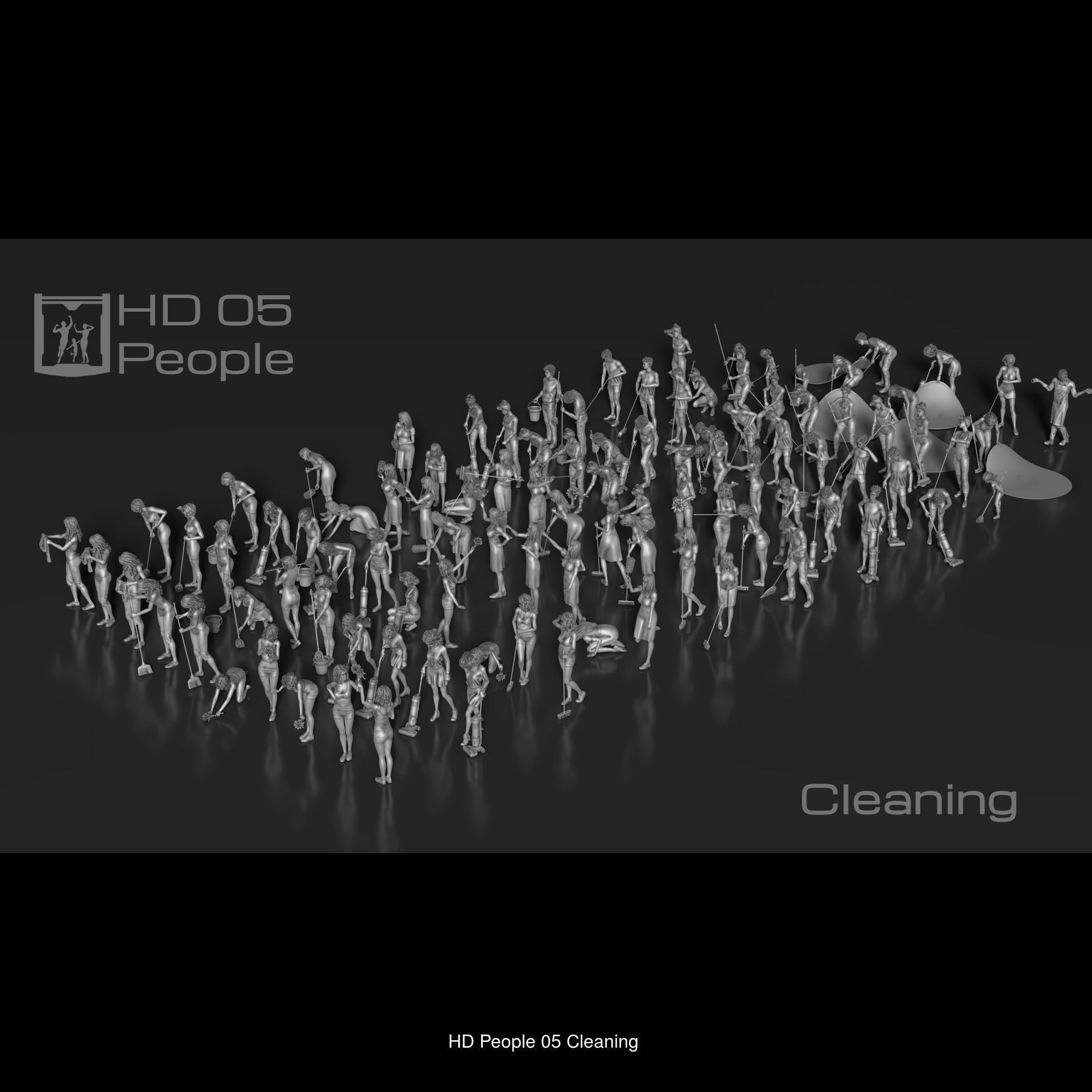 1100 People 3D Model Collection | CGTrader