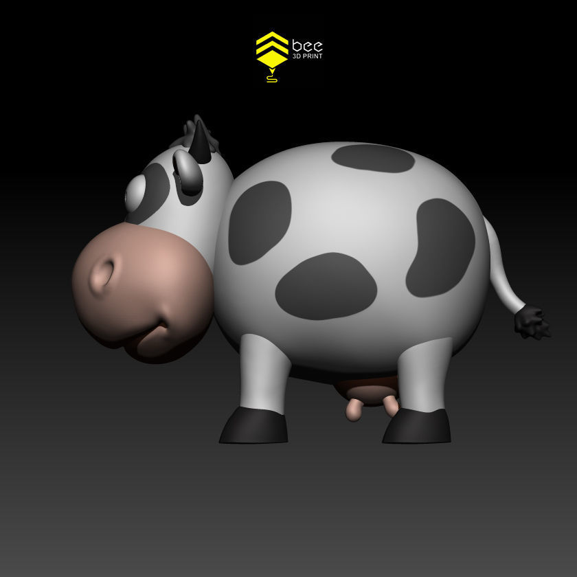Cute Cow - Ready for 3D Print 3D model 3D printable | CGTrader