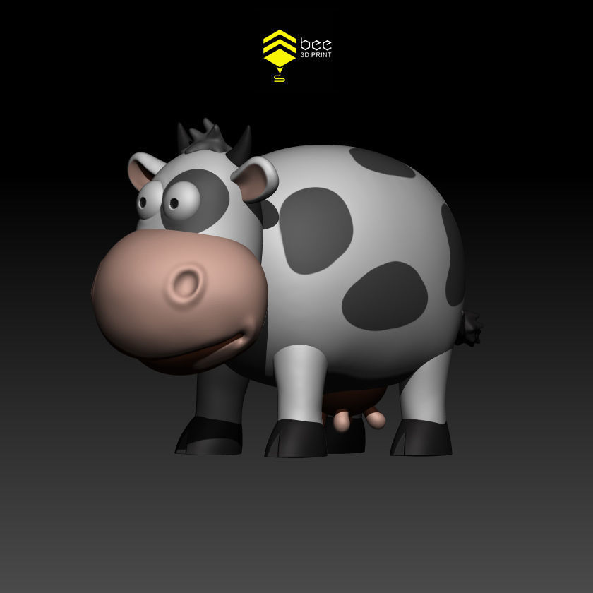 Cute Cow - Ready for 3D Print 3D model 3D printable | CGTrader