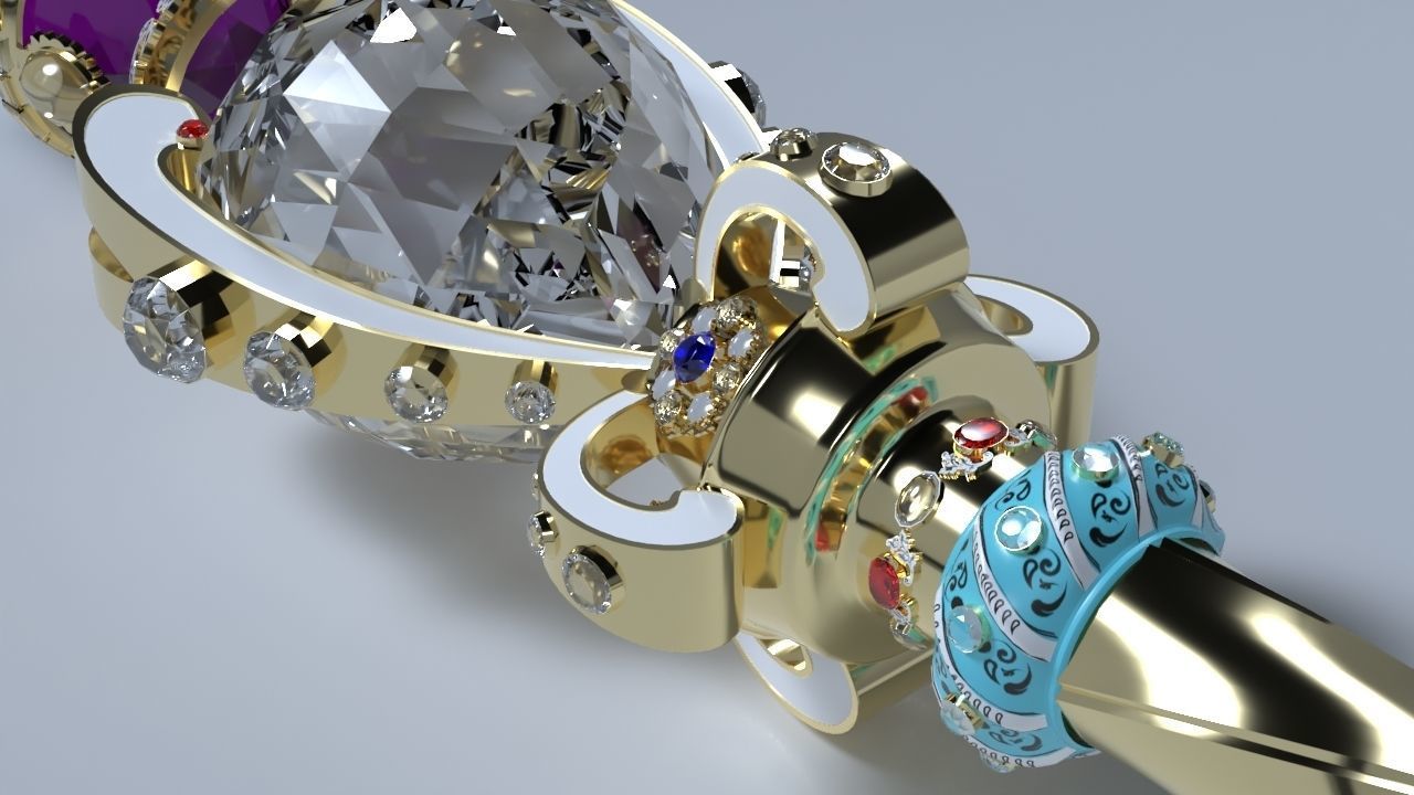 The Sovereigns Sceptre with Cross 3D model | CGTrader