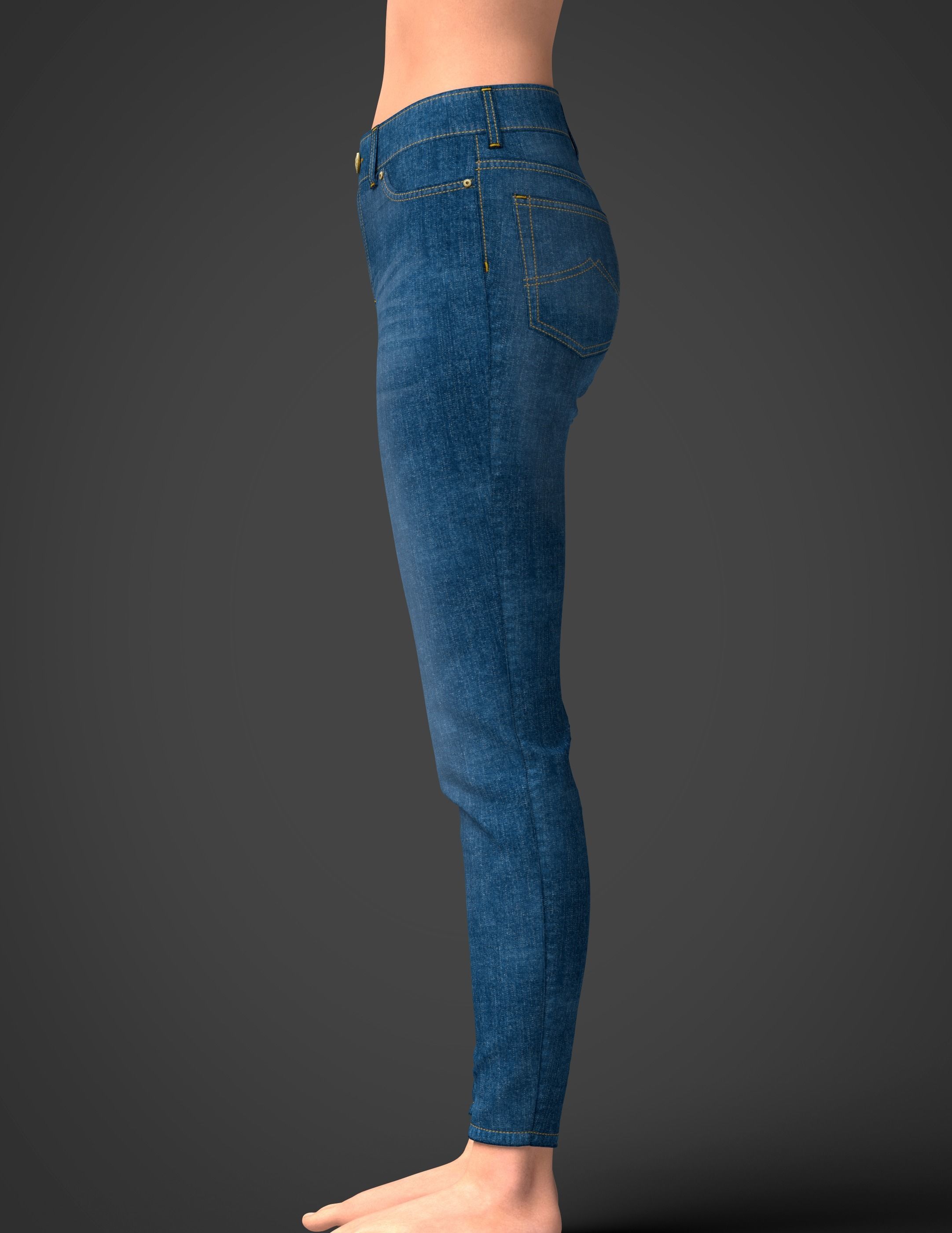 Blue Denim 3D model | CGTrader