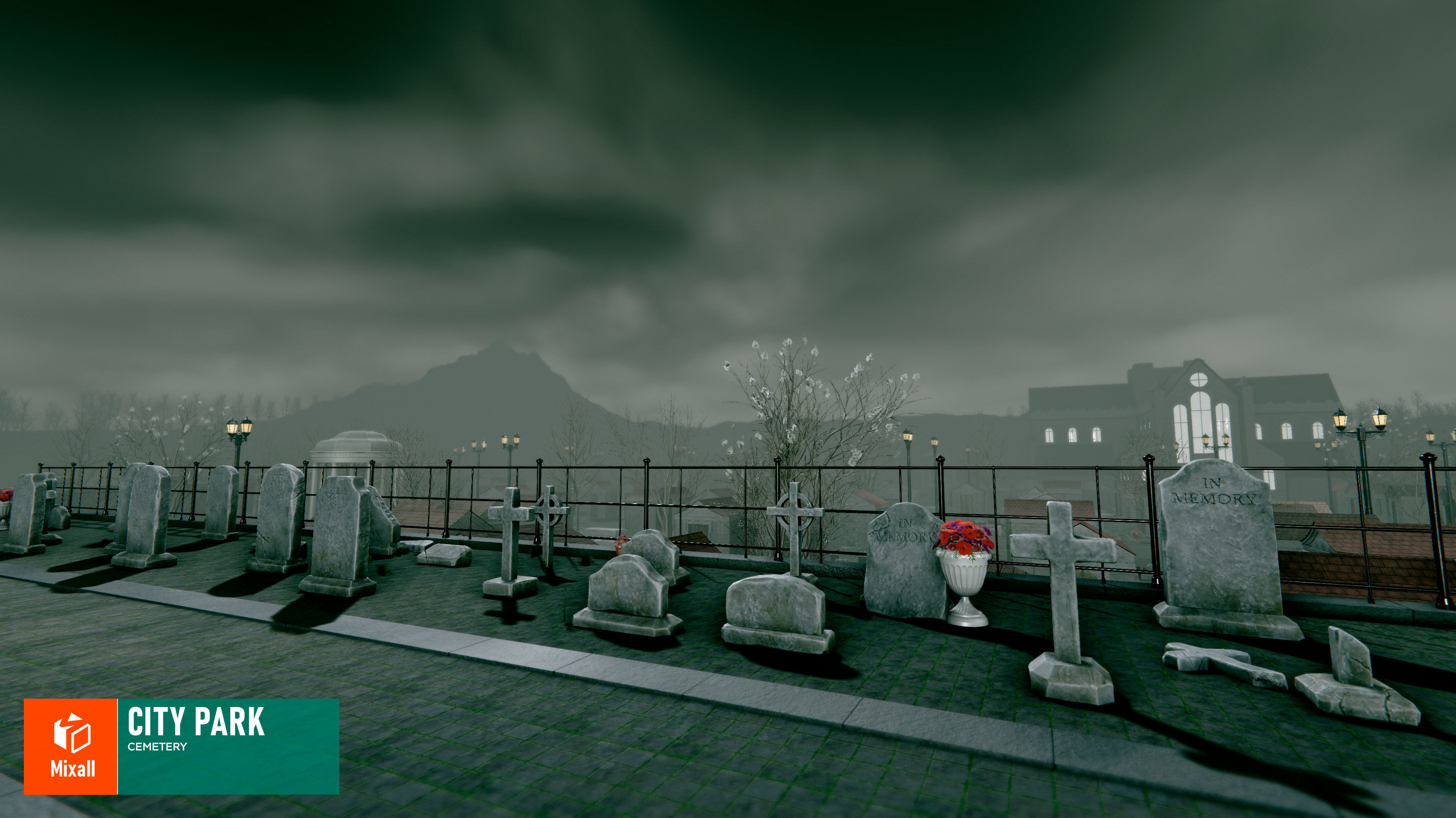 City park - cemetery 3D model | CGTrader