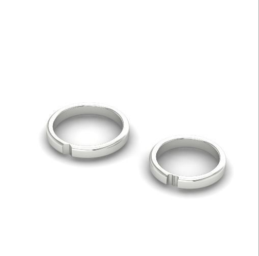 United wedding rings heart Model 2381 3D model 3D printable | CGTrader