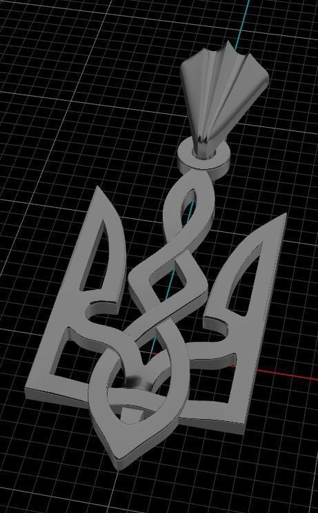 Ukrainian Trident 3D model 3D printable | CGTrader
