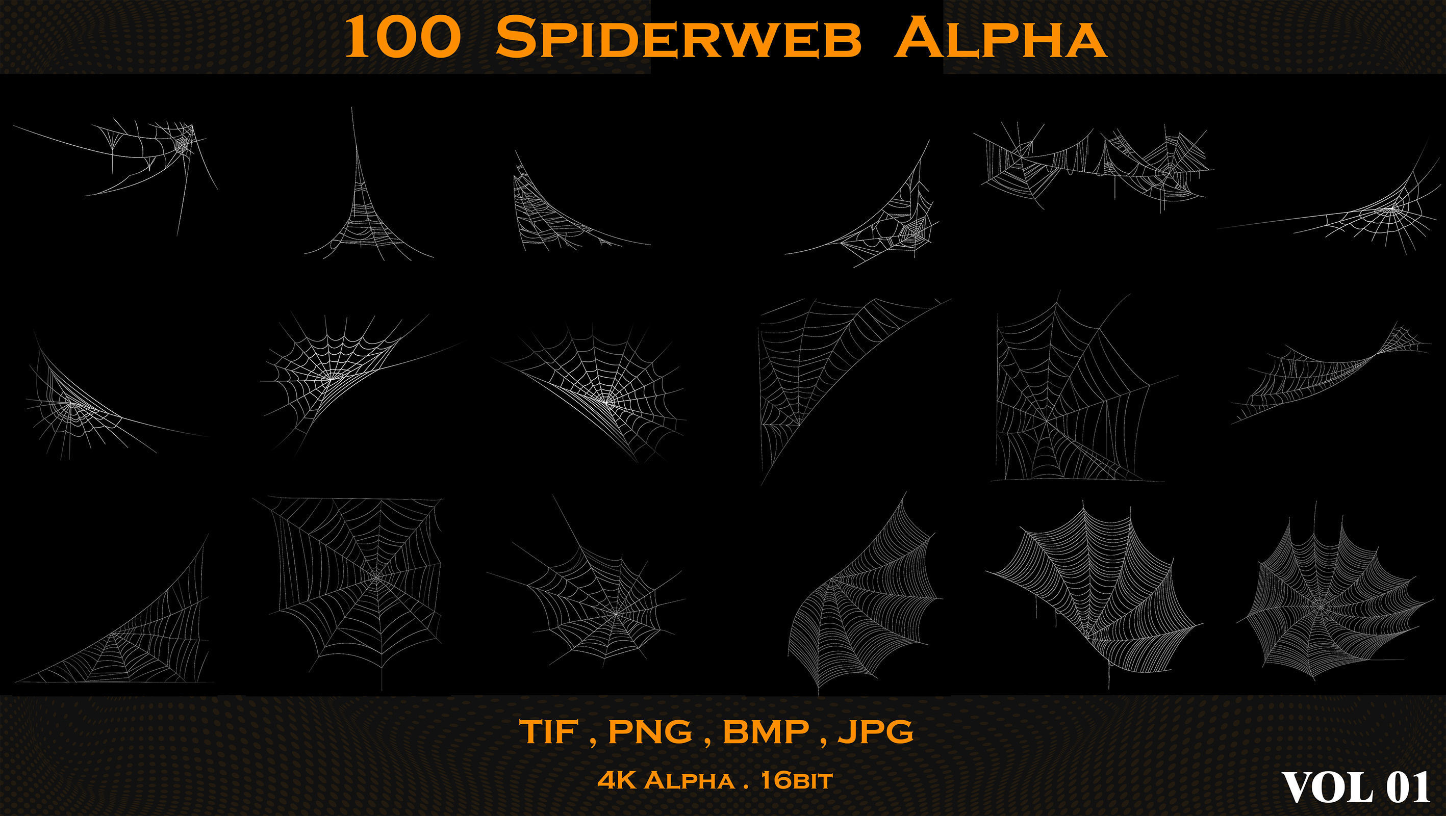 100 Spiderweb Alpha 3D model | CGTrader