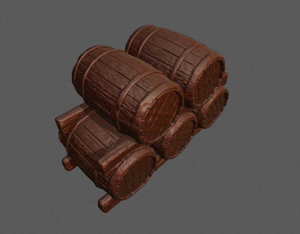 Wooden Barrel Rack 3D Print 3D model 3D printable | CGTrader