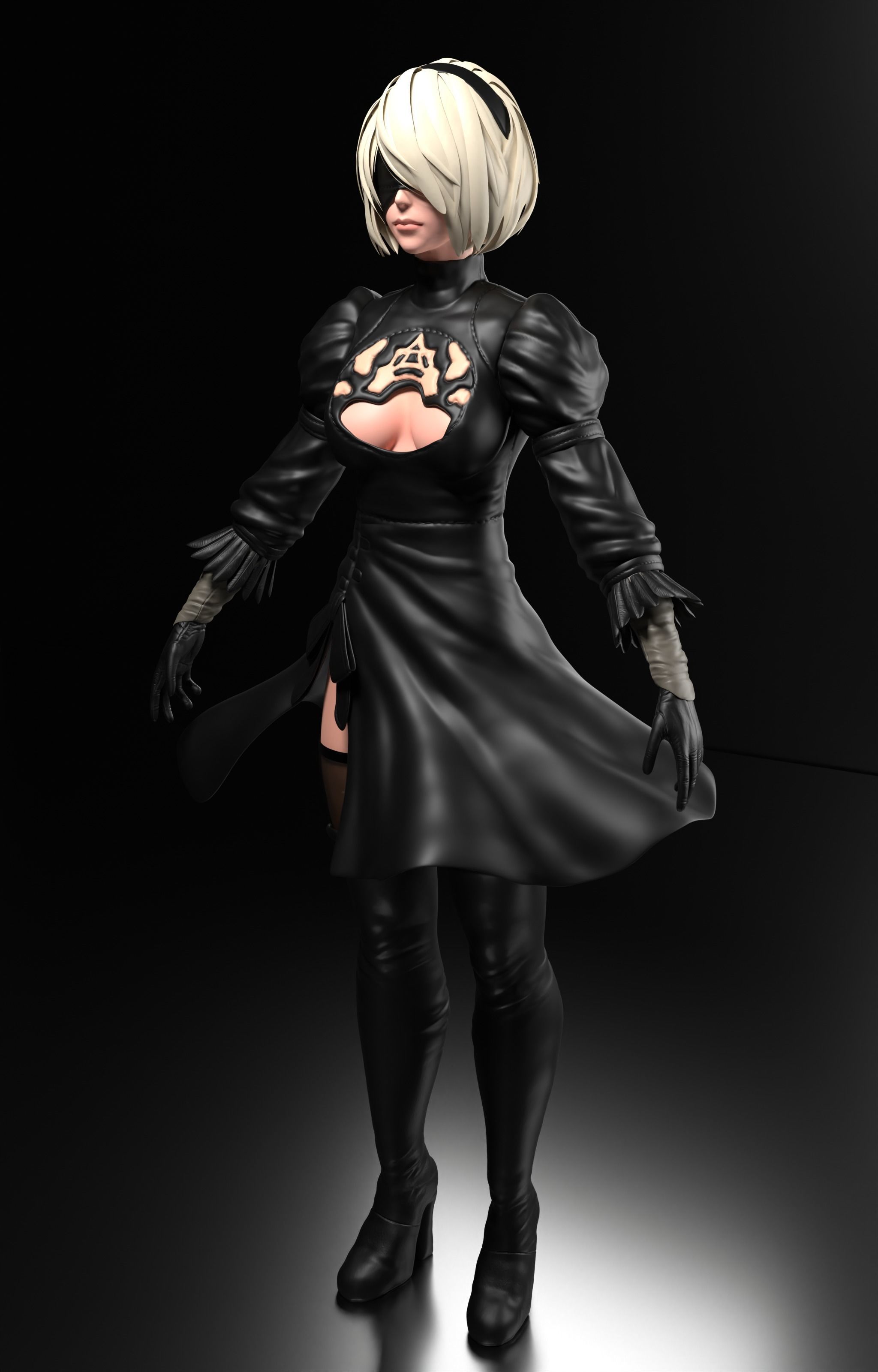 Nier automata 2b 3D model | CGTrader