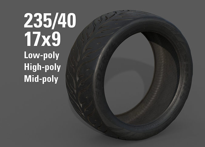 3D model Federal 595 RS 235 40 for 17x9 VR / AR / low-poly | CGTrader