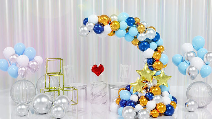 Balloon arch 3D model | CGTrader