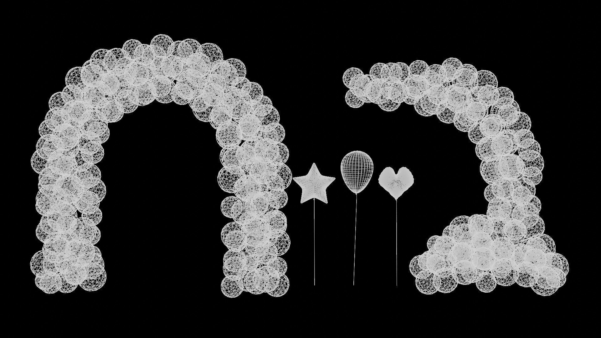 Balloon arch 3D model | CGTrader